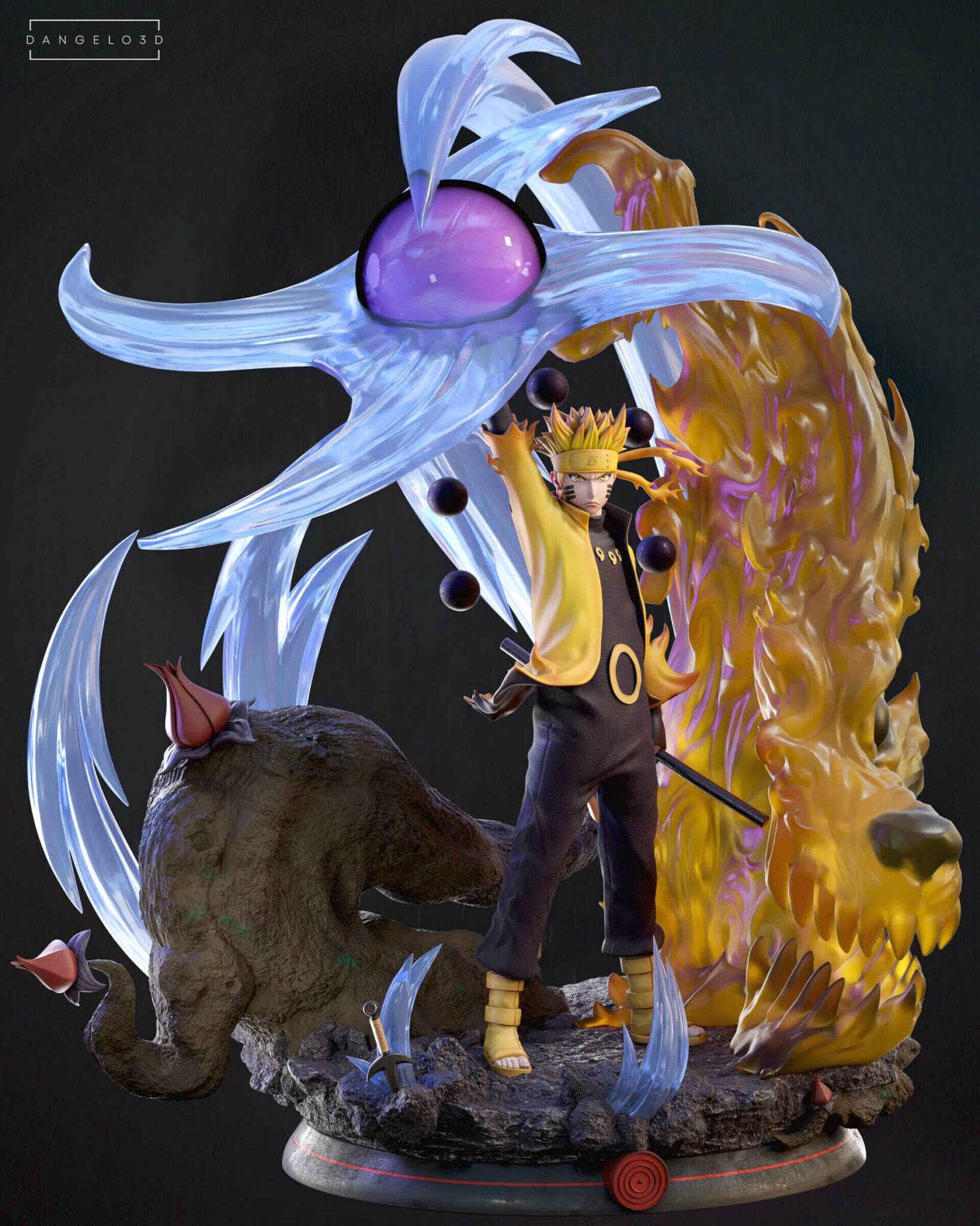 Naruto Uzumaki Kurama Mode - STL 3D