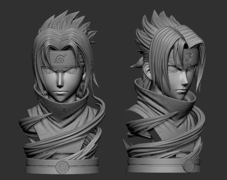 Sasuke Uchiha Bust - Naruto - STL 3D