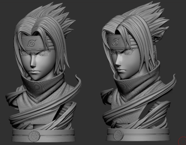 Sasuke Uchiha Bust - Naruto - STL 3D
