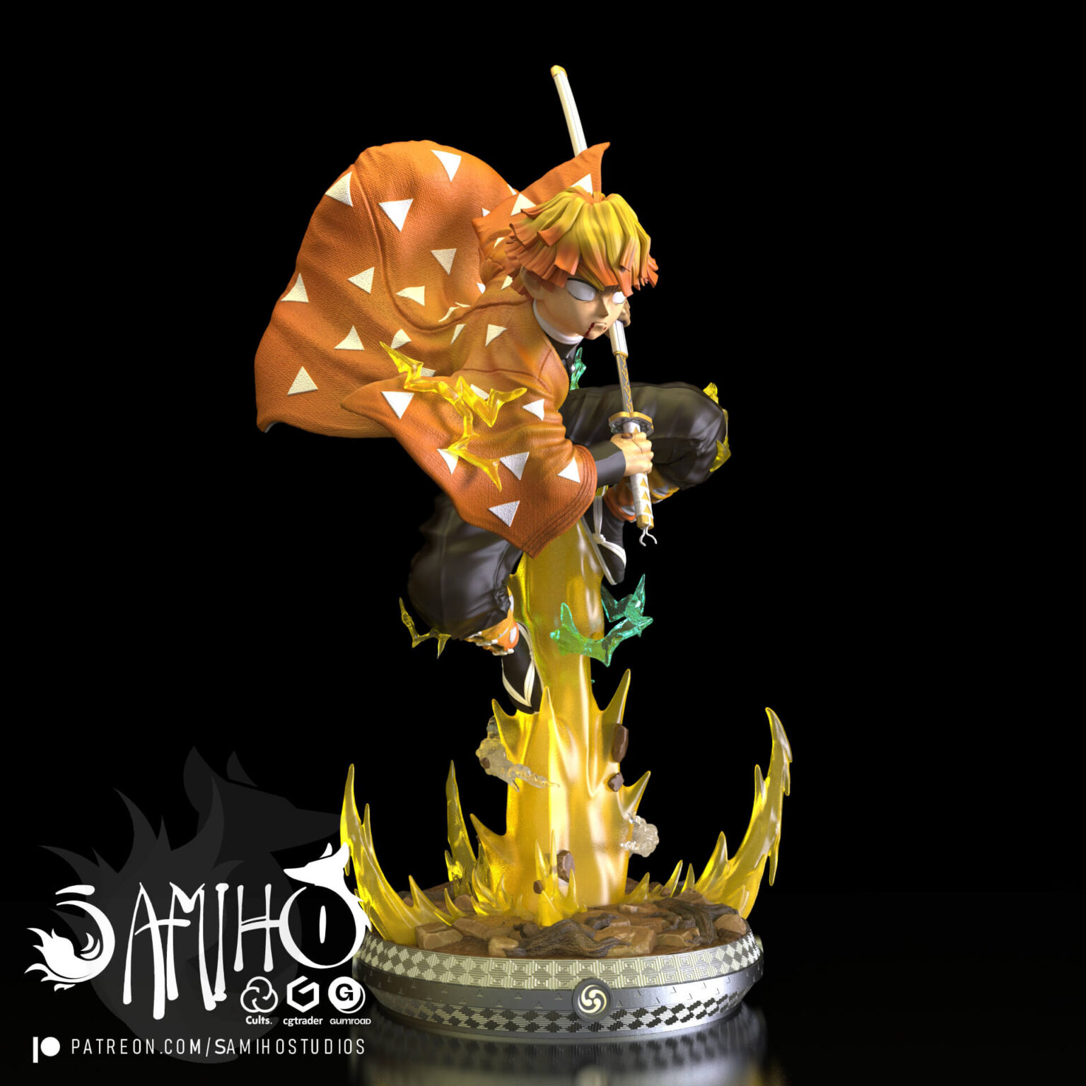 Zenitsu Agatsuma - Kimetsu no Yaiba - Demon Slayer - Samiho Studios ...