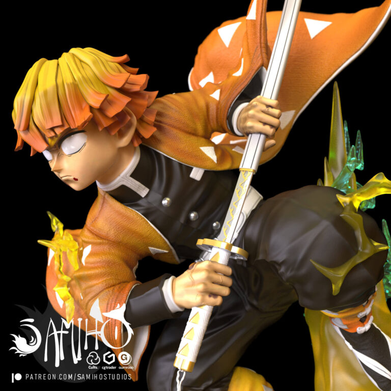 Zenitsu Agatsuma - Kimetsu no Yaiba - Demon Slayer - Samiho Studios ...