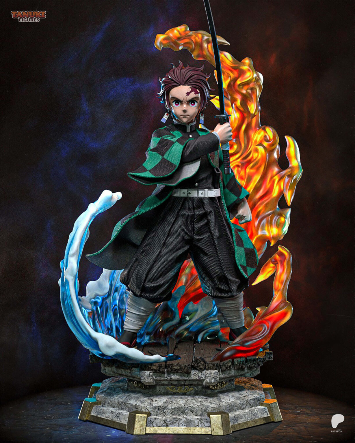 Tanjiro Kamado - Kimetsu no Yaiba - Demon Slayer - Tanuki Figures - STL 3D